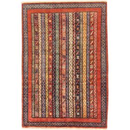 Nain Trading Orientteppich Arijana Shaal 102x149 Handgeknüpfter Orientteppich, rechteckig, Höhe: 5 mm, rot