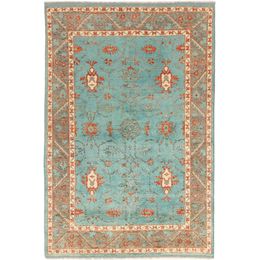 Nain Trading Orientteppich Kazak 195x293 Handgeknüpfter Orientteppich, rechteckig, Höhe: 5 mm, beige