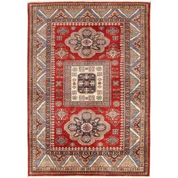 Nain Trading Orientteppich Super Kazak 171x247 Handgeknüpfter Orientteppich, rechteckig, Höhe: 5 mm, rot