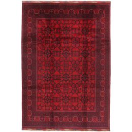 Nain Trading Orientteppich Khal Mohammadi 197x288 Handgeknüpfter Orientteppich, rechteckig, Höhe: 6 mm, rot