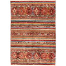 Nain Trading Orientteppich Arijana Shaal 124x180 Handgeknüpfter Orientteppich, rechteckig, Höhe: 5 mm, rot