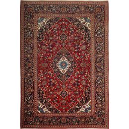 Nain Trading Orientteppich Keshan 203x296 Handgeknüpfter Orientteppich / Perserteppich, rechteckig, Höhe: 12 mm, braun|rot