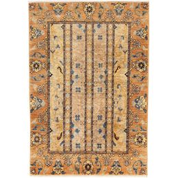 Nain Trading Orientteppich Arijana Shaal 97x143 Handgeknüpfter Orientteppich, rechteckig, Höhe: 5 mm, beige|rot
