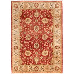 Nain Trading Orientteppich Ziegler Farahan 197x279 Handgeknüpfter Orientteppich, rechteckig, Höhe: 6 mm, rot