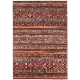 Nain Trading Orientteppich Arijana Shaal 166x236 Handgeknüpfter Orientteppich, rechteckig, Höhe: 5 mm, braun|rot