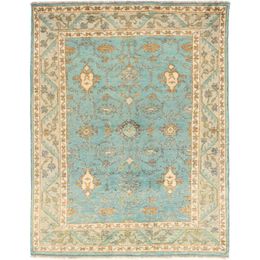 Nain Trading Orientteppich Kazak 152x191 Handgeknüpfter Orientteppich, rechteckig, Höhe: 5 mm, beige