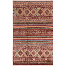 Nain Trading Orientteppich Arijana Shaal 115x181 Handgeknüpfter Orientteppich, rechteckig, Höhe: 5 mm, rot