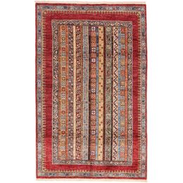 Nain Trading Orientteppich Arijana Shaal 113x184 Handgeknüpfter Orientteppich, rechteckig, Höhe: 5 mm, rot