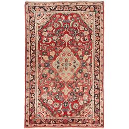 Nain Trading Orientteppich Mahal 126x201 Handgeknüpfter Orientteppich / Perserteppich, rechteckig, Höhe: 12 mm, rot