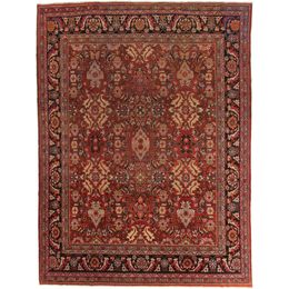 Nain Trading Orientteppich Mahal 269x361 Handgeknüpfter Orientteppich / Perserteppich, rechteckig, Höhe: 12 mm, braun|rot