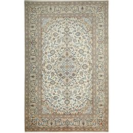 Nain Trading Orientteppich Keshan 198x308 Handgeknüpfter Orientteppich / Perserteppich, rechteckig, Höhe: 12 mm, beige