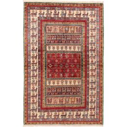 Nain Trading Orientteppich Arijana Shaal 119x186 Handgeknüpfter Orientteppich, rechteckig, Höhe: 5 mm, rot