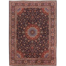 Nain Trading Orientteppich Keshan 311x424 Handgeknüpfter Orientteppich / Perserteppich, rechteckig, Höhe: 12 mm, braun|rot