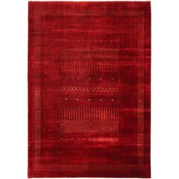 Nain Trading Orientteppich Indo Gabbeh Loribaft 203x290 Handgeknüpfter Moderner Orientteppich, rechteckig, Höhe: 15 mm, rot
