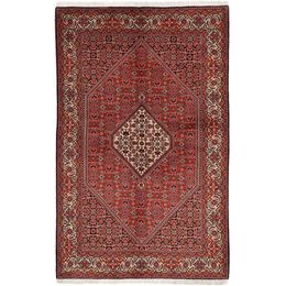 Nain Trading Orientteppich Bidjar 142x224 Handgeknüpfter Orientteppich / Perserteppich, rechteckig, Höhe: 15 mm, braun|rot