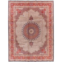 Nain Trading Orientteppich Moud 298x400 Handgeknüpfter Orientteppich / Perserteppich, rechteckig, Höhe: 12 mm, rot