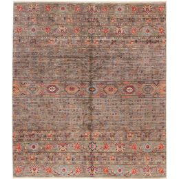 Nain Trading Orientteppich Arijana Shaal 253x286 Handgeknüpfter Orientteppich, rechteckig, Höhe: 5 mm, braun|lila