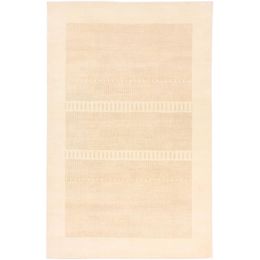 Nain Trading Orientteppich Indo Gabbeh Loribaft 198x303 Handgeknüpfter Moderner Orientteppich, rechteckig, Höhe: 15 mm, beige
