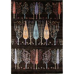 Nain Trading Designteppich Sadraa 165x238 Handgeknüpfter Moderner Orientteppich / Designteppich, rechteckig, Höhe: 12 mm, schwarz