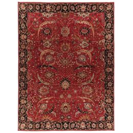 Nain Trading Orientteppich Indo Täbriz Royal 299x399 Handgeknüpfter Orientteppich, rechteckig, Höhe: 12 mm, rot