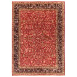 Nain Trading Orientteppich Indo Täbriz Royal 249x299 Handgeknüpfter Orientteppich, rechteckig, Höhe: 12 mm, rot