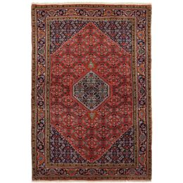 Nain Trading Orientteppich Bidjar 144x213 Handgeknüpfter Orientteppich / Perserteppich, rechteckig, Höhe: 15 mm, braun|rot