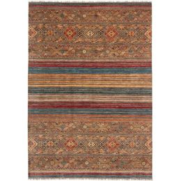 Nain Trading Orientteppich Arijana Shaal 241x341 Handgeknüpfter Orientteppich, rechteckig, Höhe: 5 mm, braun|rot