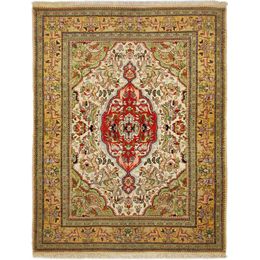 Nain Trading Orientteppich Täbriz Tabatabai 151x199 Handgeknüpfter Orientteppich, rechteckig, Höhe: 10 mm, braun
