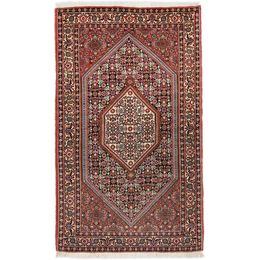 Nain Trading Orientteppich Bidjar 89x149 Handgeknüpfter Orientteppich / Perserteppich, rechteckig, Höhe: 15 mm, braun|rot