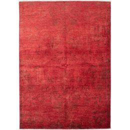 Nain Trading Designteppich Mahra 170x235 Handgeknüpfter Moderner Orientteppich / Designteppich, rechteckig, Höhe: 6 mm, rot