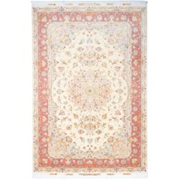 Nain Trading Orientteppich Täbriz 50Raj 202x293 Handgeknüpfter Orientteppich / Perserteppich, rechteckig, Höhe: 7 mm, beige