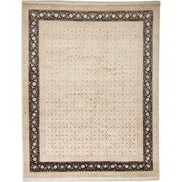 Nain Trading Orientteppich Indo Täbriz 304x238 Handgeknüpfter Orientteppich, rechteckig, Höhe: 12 mm, beige