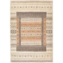 Nain Trading Orientteppich Gabbeh Loribaft 140x203 Handgeknüpfter Moderner Orientteppich, rechteckig, Höhe: 10 mm, beige