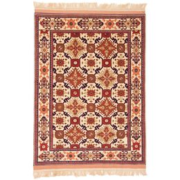 Nain Trading Orientteppich Afghan Mauri Kabul 115x151 Handgeknüpfter Orientteppich, rechteckig, Höhe: 6 mm, rot