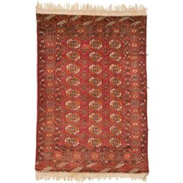 Nain Trading Orientteppich Turkaman 109x159 Handgeknüpfter Orientteppich, rechteckig, Höhe: 6 mm, rot