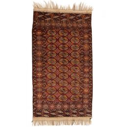 Nain Trading Orientteppich Turkaman 113x198 Handgeknüpfter Orientteppich, rechteckig, Höhe: 6 mm, braun|rot