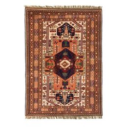 Nain Trading Orientteppich Afghan Mauri Kabul 112x156 Handgeknüpfter Orientteppich, rechteckig, Höhe: 6 mm, rot