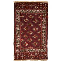Nain Trading Orientteppich Turkaman 117x199 Handgeknüpfter Orientteppich, rechteckig, Höhe: 6 mm, rot