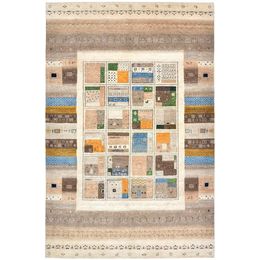 Nain Trading Orientteppich Gabbeh Loribaft 164x248 Handgeknüpfter Moderner Orientteppich, rechteckig, Höhe: 10 mm, beige