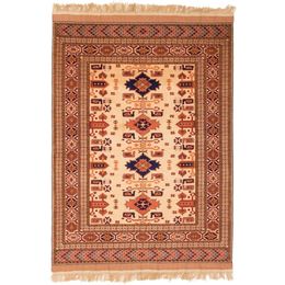 Nain Trading Orientteppich Afghan Mauri Kabul 119x155 Handgeknüpfter Orientteppich, rechteckig, Höhe: 6 mm, rot