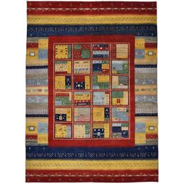 Nain Trading Orientteppich Gabbeh Loribaft 173x240 Handgeknüpfter Moderner Orientteppich, rechteckig, Höhe: 10 mm, rot