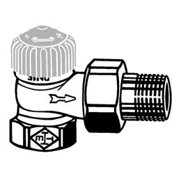 IMI Heimeier Thermostat-Ventilunterteil mit geringem Widerstand, Eckform, DN 15 2241-02.000