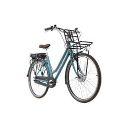 Adore Alu E-City-Bike Damen 28'' Cantaloupe blau 36 V/10,4 Ah 3 Gänge