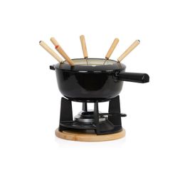 Mahlzeit Fondue 13-teiliges Gusseisen Fondue Set für 6 Personen