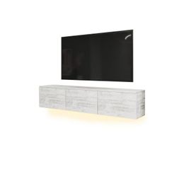 moebel17 TV-Regal TV Lowboard Alston Kristall LED Beleuchtung
