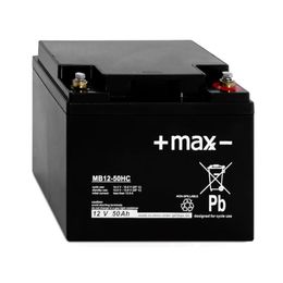 +maxx- MB12-50HC 12V 50Ah AGM Batterie wartungsfrei Rollstühle Bleiakkus