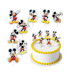 Festivalartikel Tortenstecker MICKEY Mouse Topper Set 8 Stk Geburstag Torten Deko Kuchen Junge