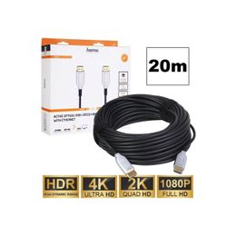 Hama 20m HDMI-Kabel Lang Anschluss-Kabel Optisch Video-Kabel