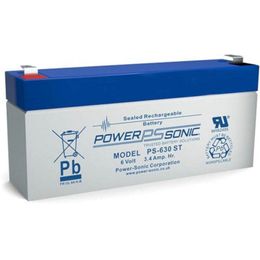 Powersonic 6V 3,4Ah ersetzt LC-R063R4P AGM Batterie wartungsfrei Bleiakkus 3400 mAh