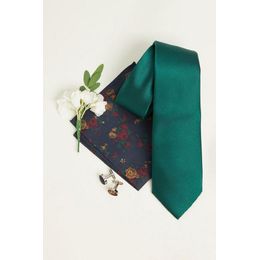 next Krawatte Krawatte, Einstecktuch und Manschettenknöpfe (3-St)